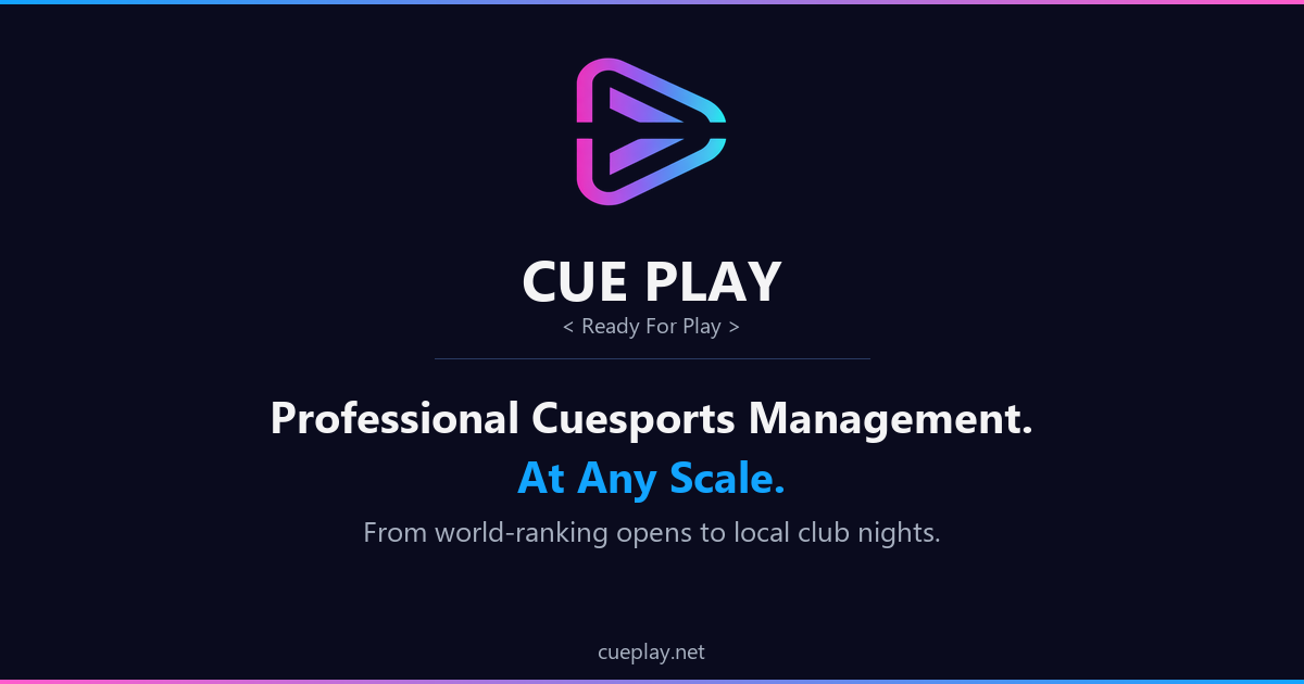 CUE PLAY - The Operating System for Modern Cue Sports